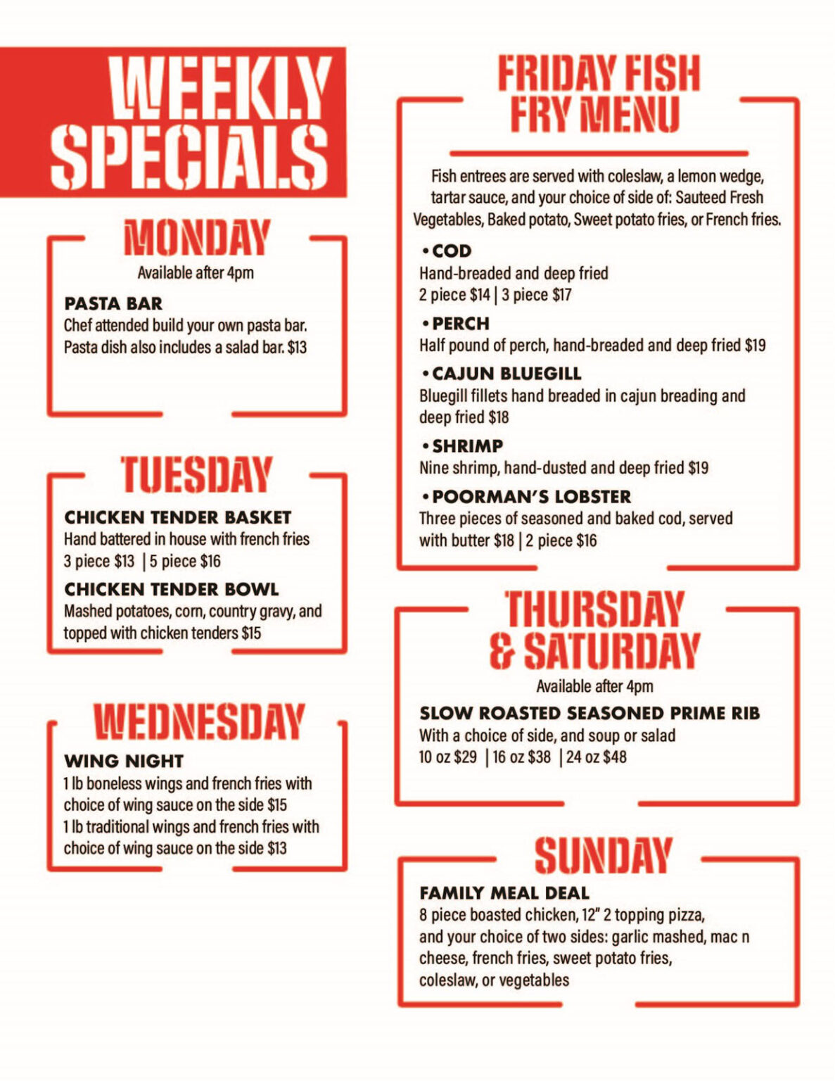 Menu - The Meating Place